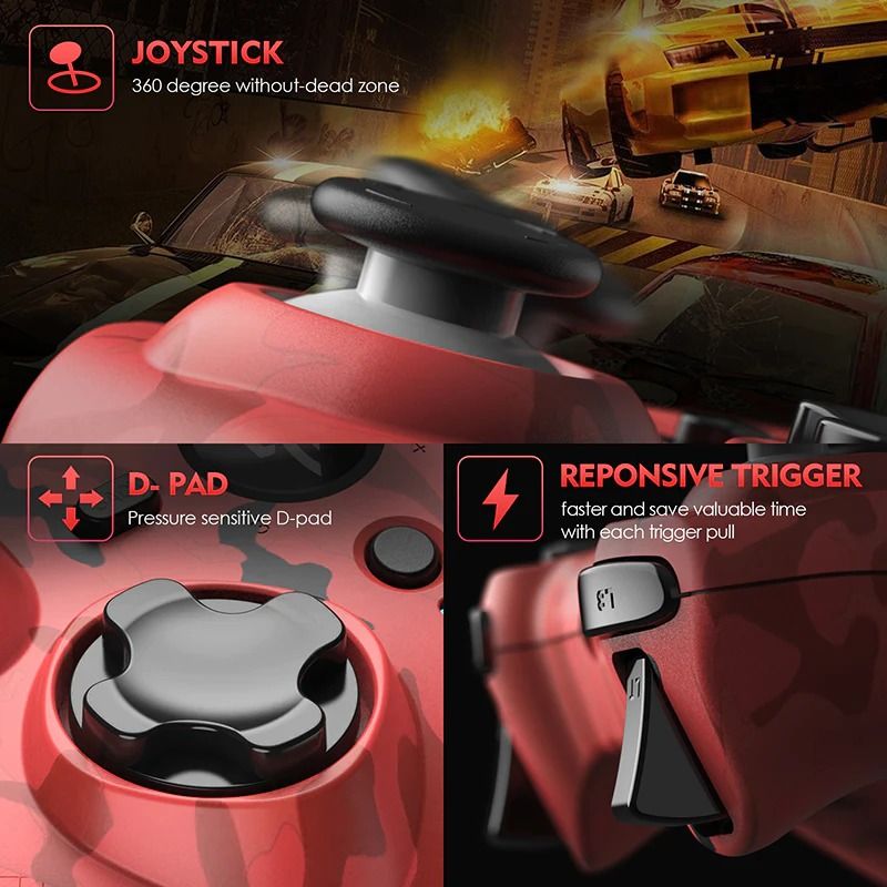 EasySMX ESM-9101 Wireless Game Controller Gamepad With Dual-Vibration For PC/PS3/TV Box Joystick ...