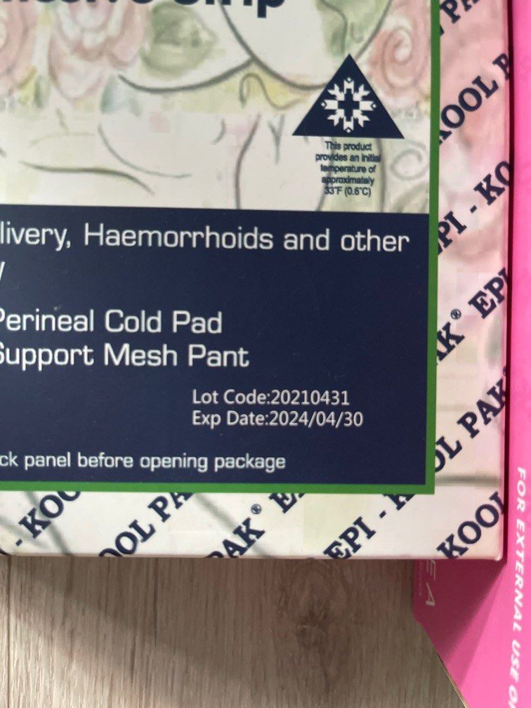 Epi-Kool Pak Belvea Instant Cold Perineal Pad, Babies & Kids, Maternity ...