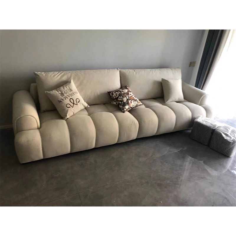 Faux Leather High resilience sponge Sofa Solid Wood Frame surface latex ...