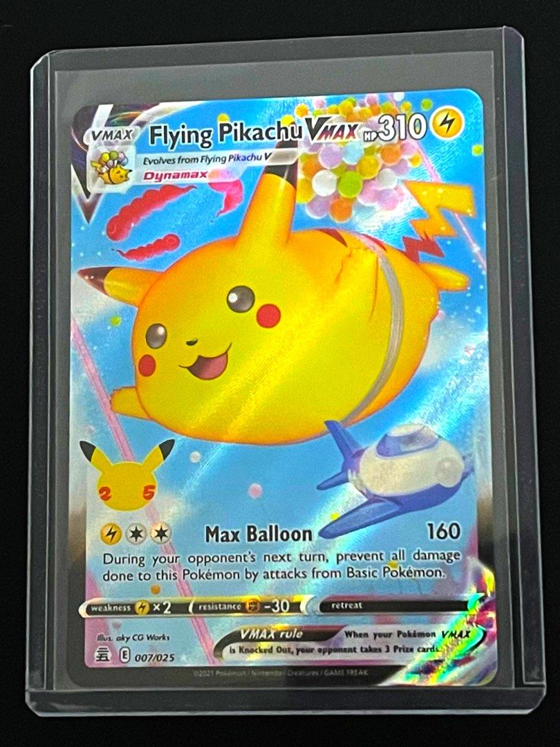 FLYING PIKACHU VMAX POKEMON TCG CELEBRATIONS 25TH ANNIVERSARY, Hobbies ...