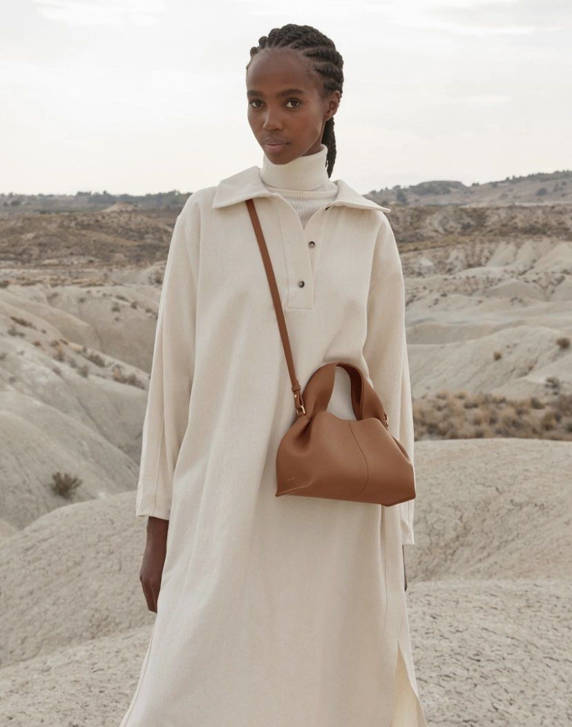 For PreOrder Polene Neuf Mini in Camel Textured Leather on Carousell