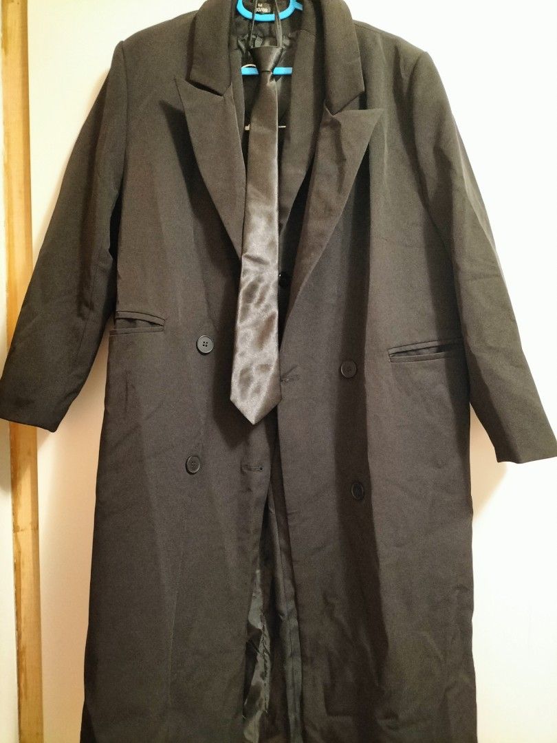 Full Set black suit cosplay dazai osamu bsd blazer wind jacket bungo ...