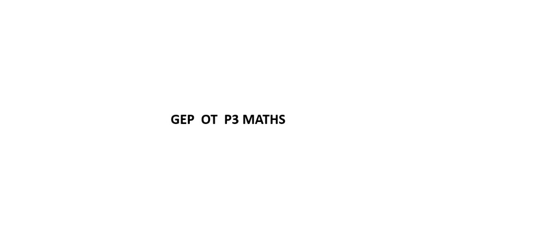 GEP OT MATHS PRIMARY P3, Hobbies & Toys, Books & Magazines, Assessment ...