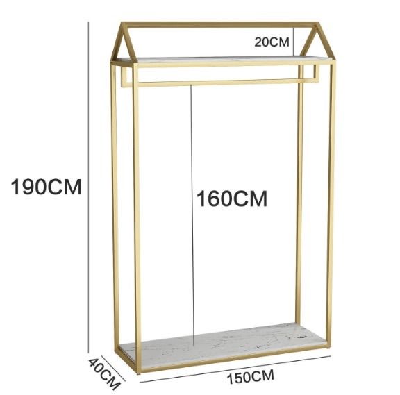 Gold Clothing Store Display Kedai Baju Emas Frame Men Women Floor ...