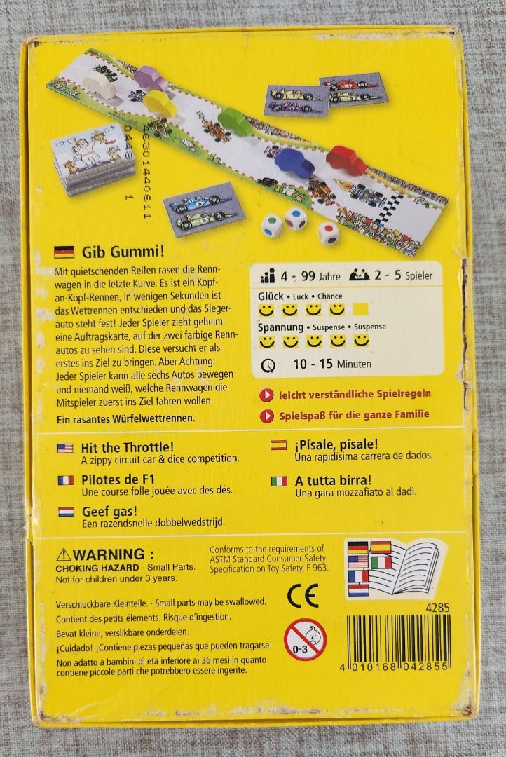 HABA Boardgame: Hit the Throttle (Gib Gummi), Hobbies & Toys, Toys ...