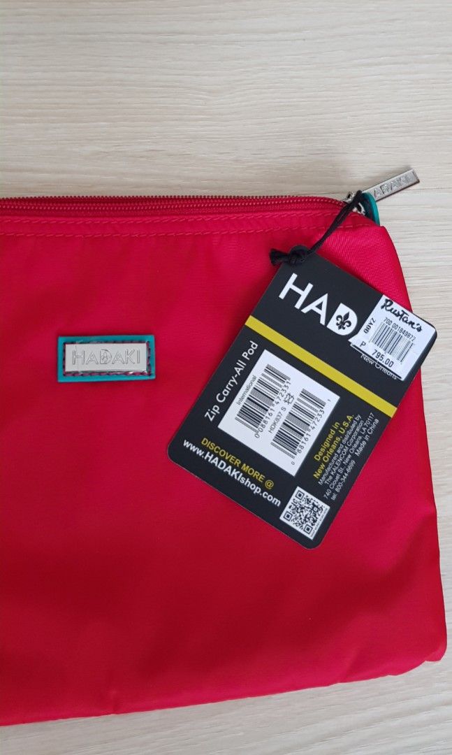 HADAKI RED POUCH, Women's Fashion, Bags & Wallets, Purses & Pouches on ...
