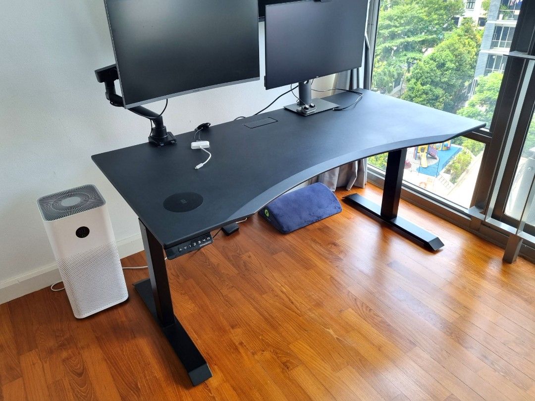 Height adjustable Omnidesk, Furniture & Home Living, Furniture, Tables ...