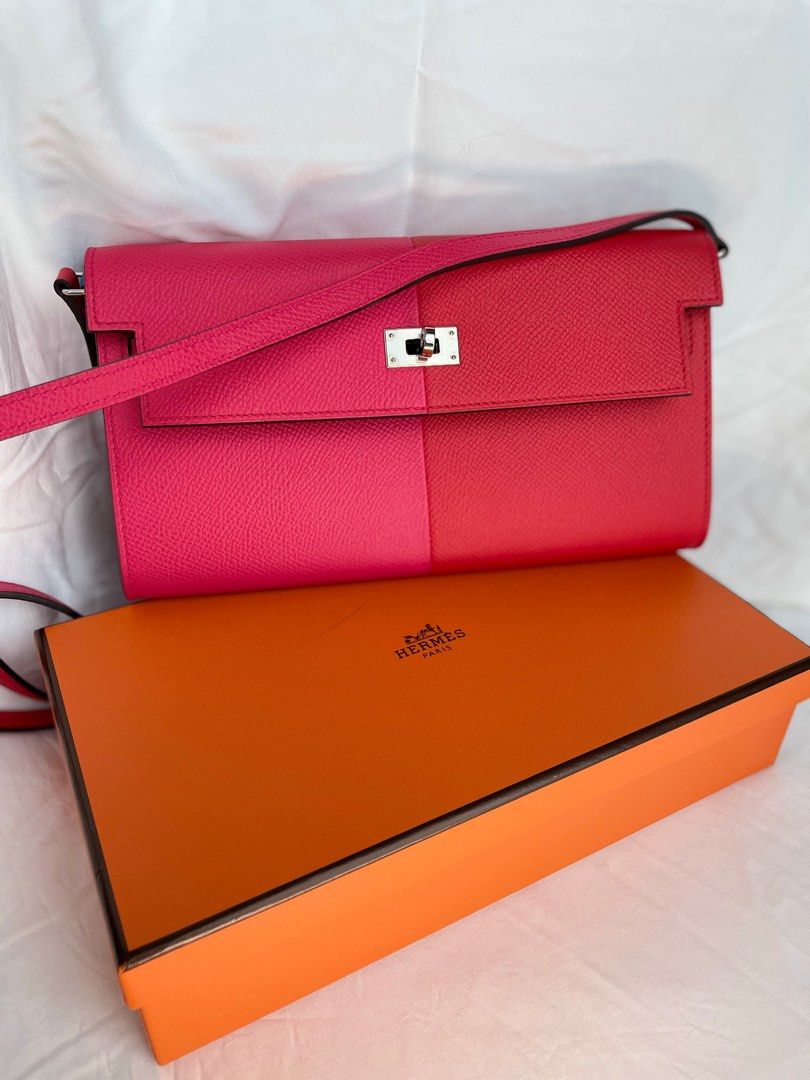 Hermes Epsom Tri-Color Kelly To Go Wallet Rouge De Coeur, Women's ...