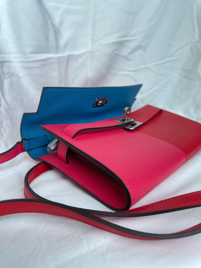 Hermes Epsom Tri-Color Kelly To Go Wallet Rouge De Coeur, Women's ...