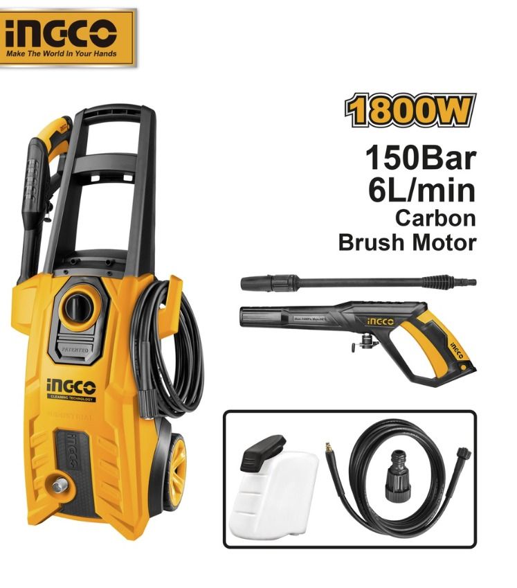 Ingco High Pressure Washer 1800W 150Bar, Furniture & Home Living ...