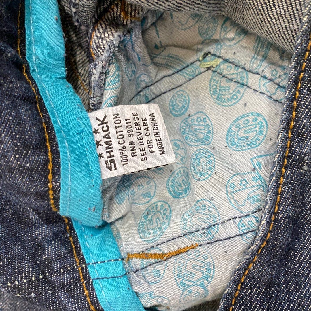 Japanese Style Shmack Raw Denim Embroidery Pants on Carousell