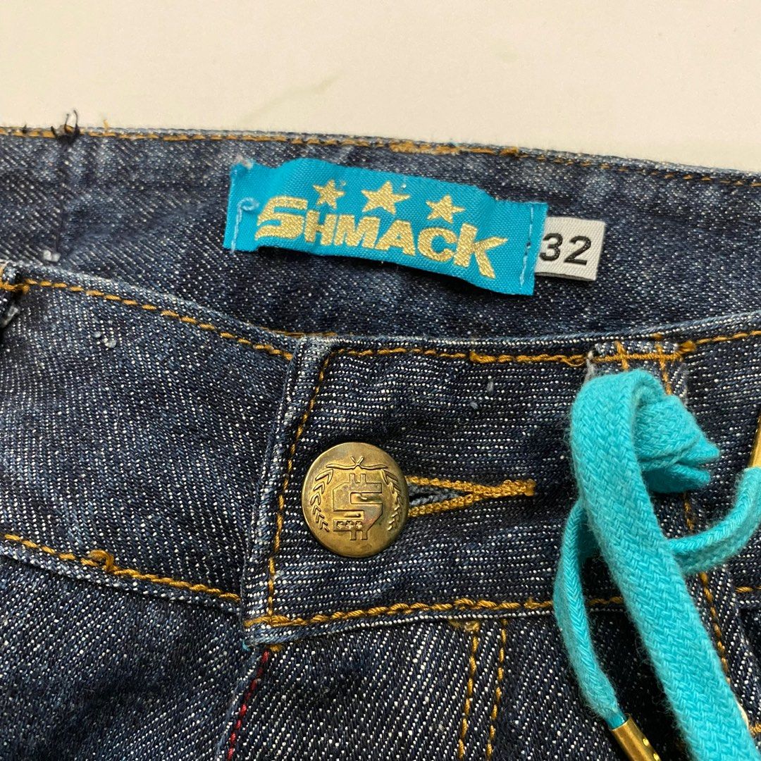 Japanese Style Shmack Raw Denim Embroidery Pants on Carousell
