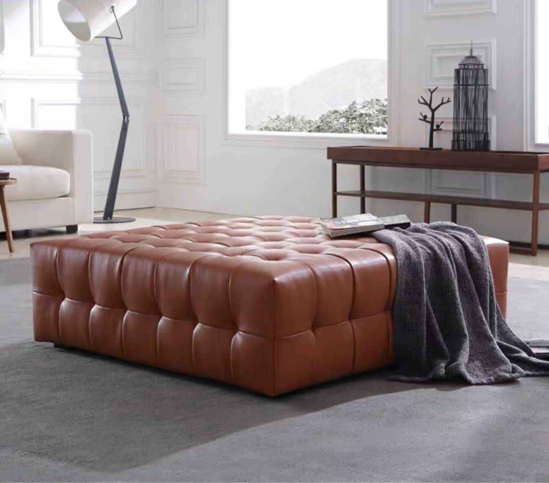 JUDYS Modern Square Ottoman, Furniture & Home Living, Furniture, Chairs ...