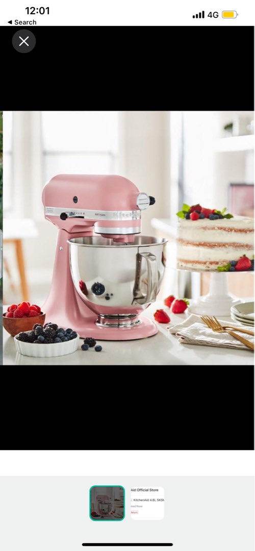 KitchenAid Stand mixer Matte dried rose, TV & Home Appliances, Kitchen ...