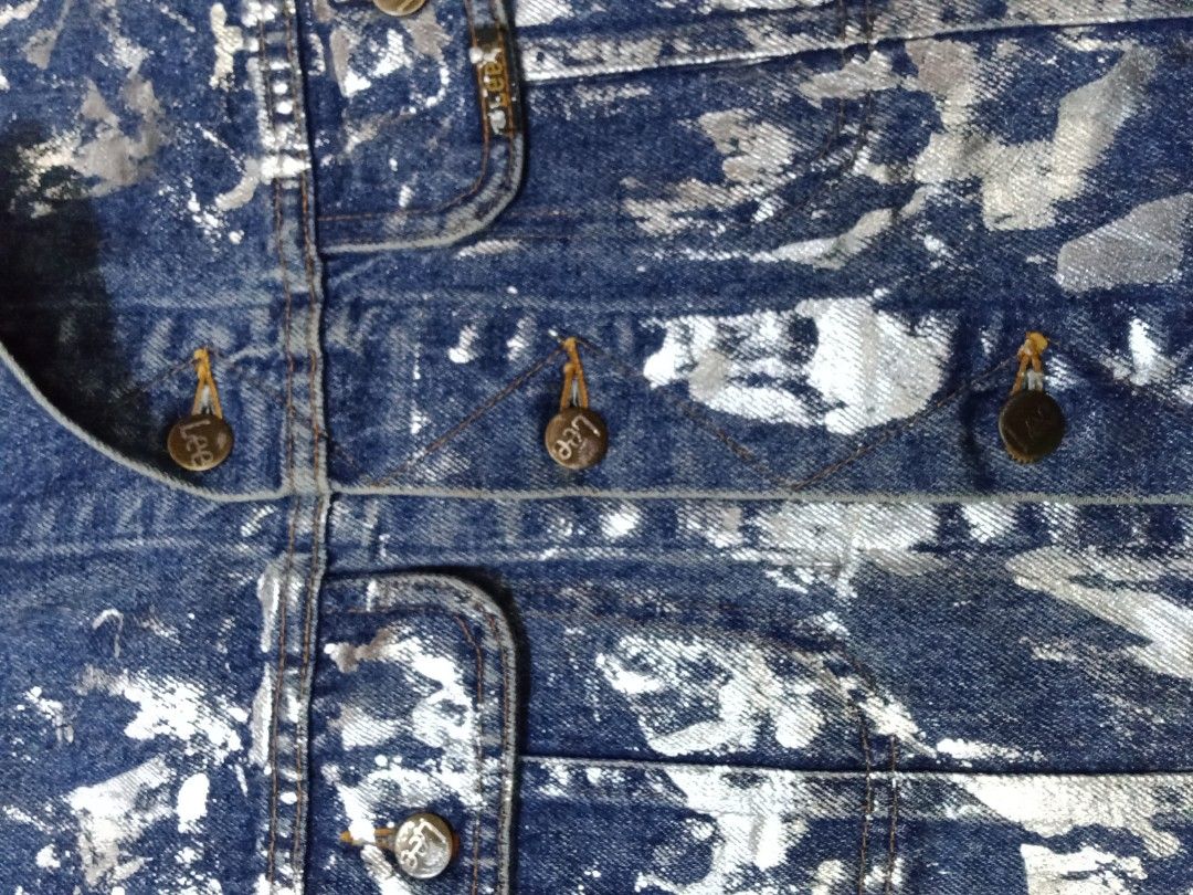 Lee Denim Splash Paint Jacket on Carousell
