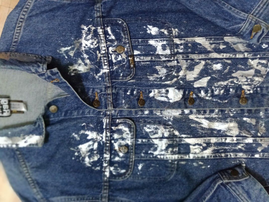 Lee Denim Splash Paint Jacket on Carousell