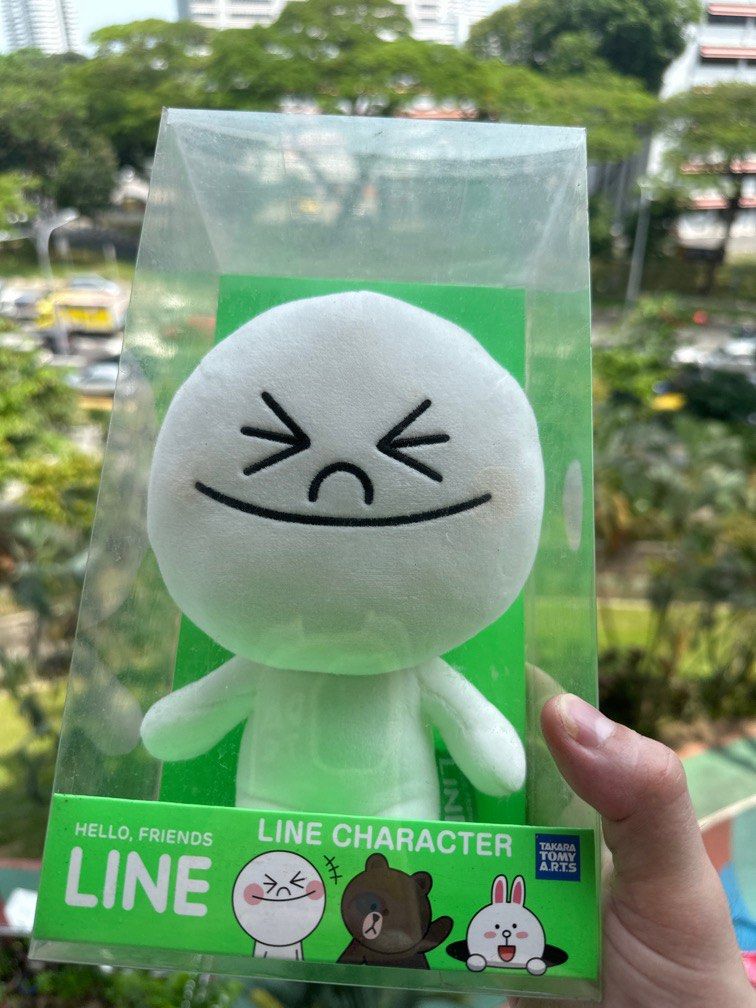 Line friends (moon face) plush, Hobbies & Toys, Toys & Games on Carousell