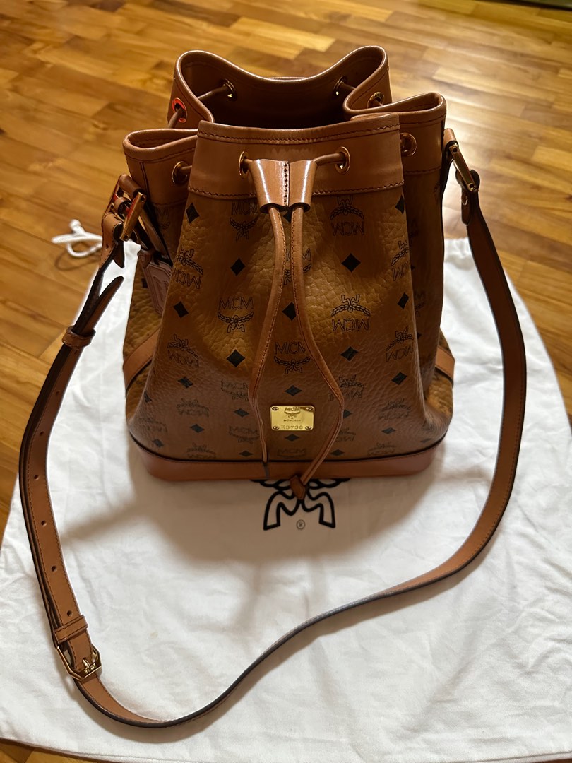 MCM Bucket Bag, Luxury, Bags & Wallets on Carousell