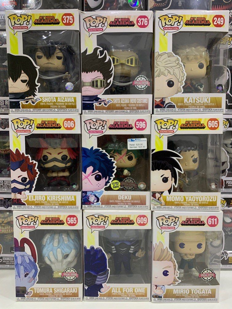 MHA Funko Pops, Hobbies & Toys, Memorabilia & Collectibles, Vintage ...