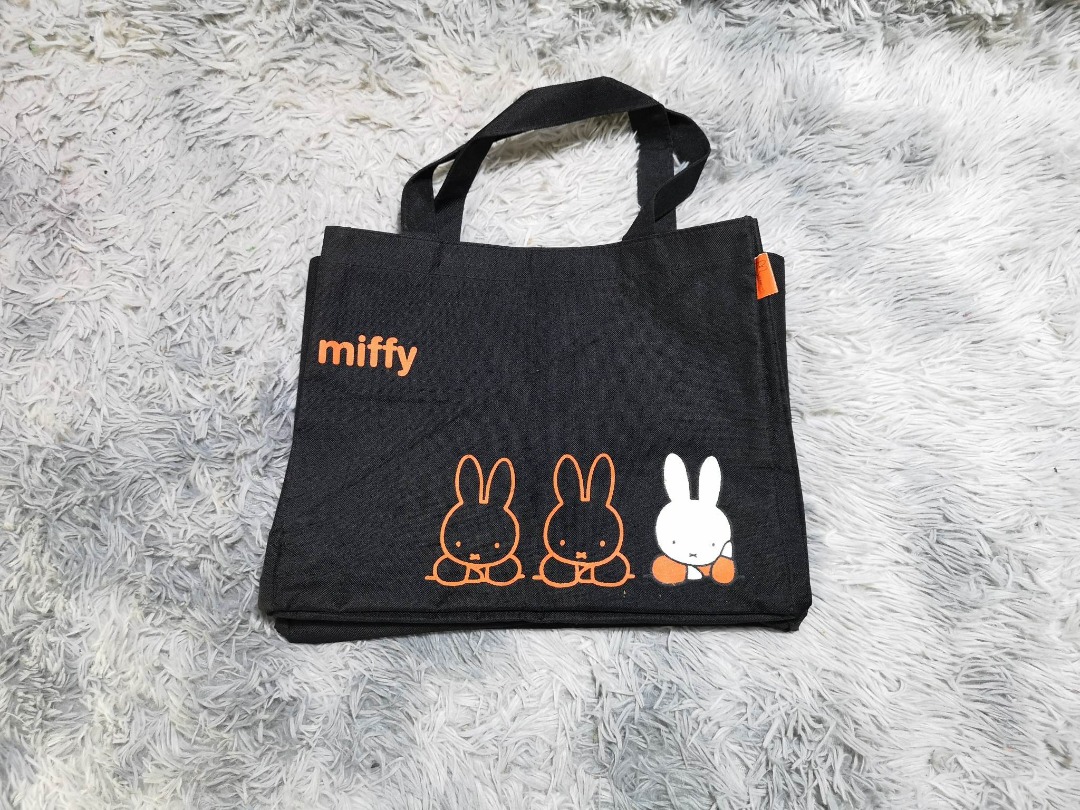 Miffy Black Tote Bag, Women's Fashion, Bags & Wallets, Tote Bags on ...