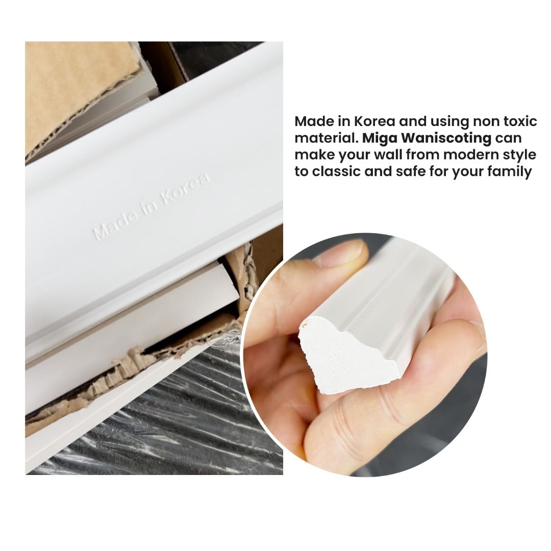 MIGA KOREA Wainscoting Molding Panel / Living Room Wainscoting Wall ...