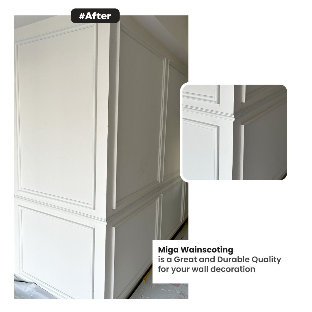 MIGA KOREA Wainscoting Molding Panel / Living Room Wainscoting Wall ...