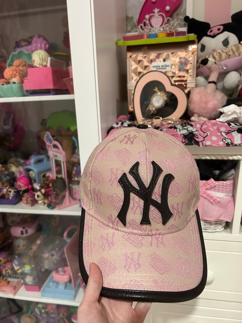 MLB cap mlb topi authentic pink, Fesyen Pria, Aksesoris, Topi di Carousell