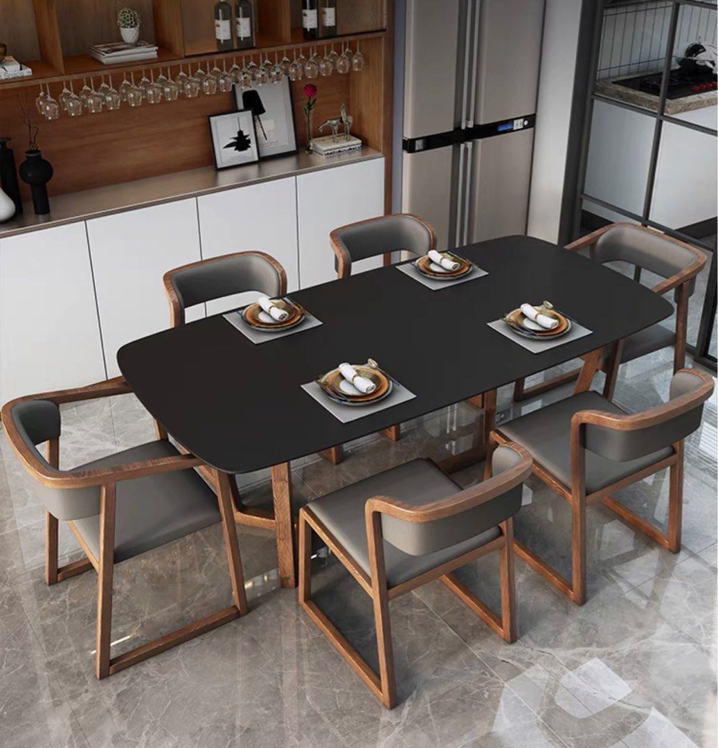 MOSRA Modern Sintered Stone Dining Table, Furniture & Home Living ...