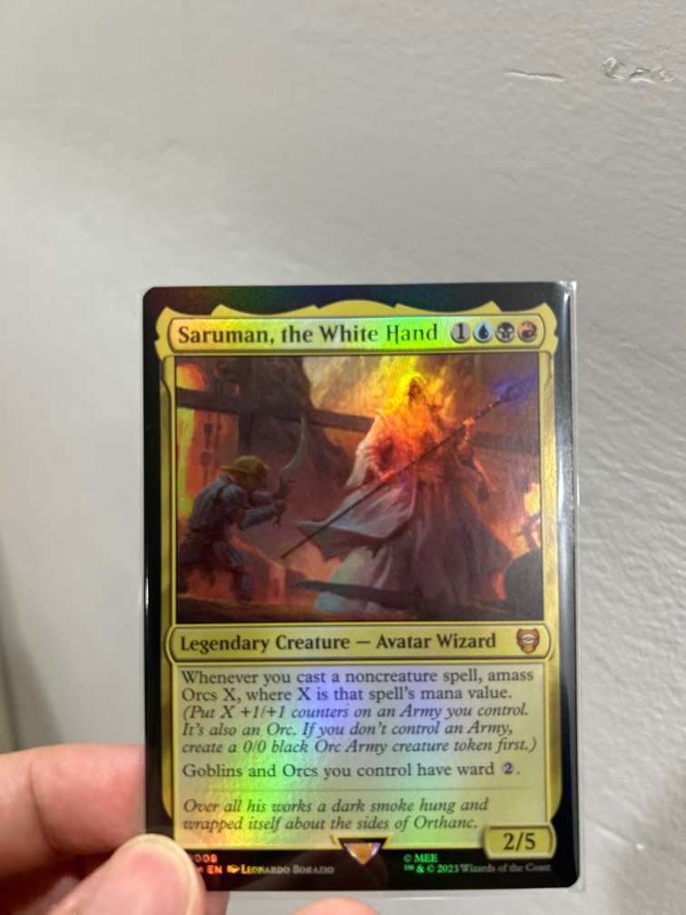 MTG LOTR Saruman the White Hand (Foil), Hobbies & Toys, Toys & Games on ...