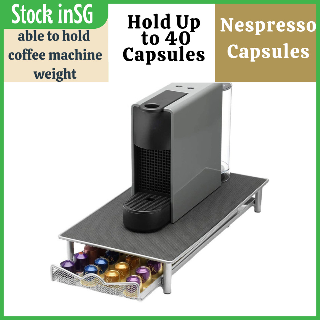 Nespresso Organizer - 40 PCS Capsule Storage Drawer + Machine Rack ...