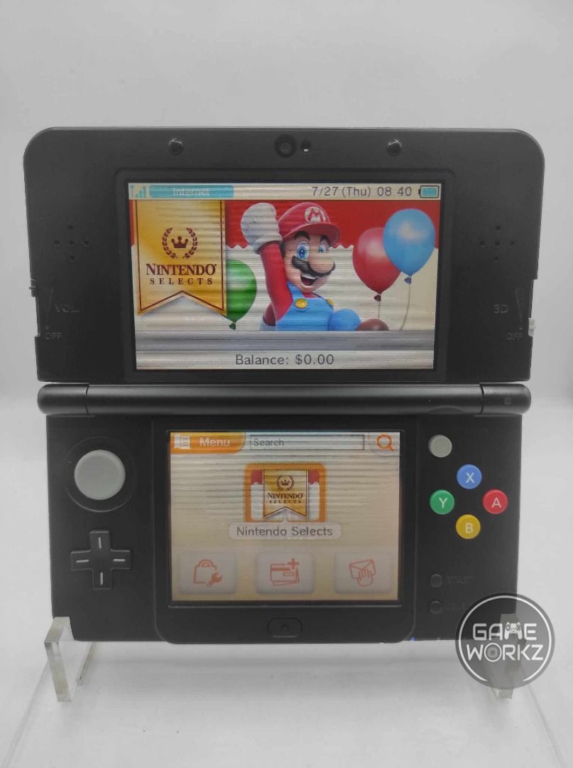 'New' Nintendo 3DS Black console with NAND backup, Video Gaming, Video ...