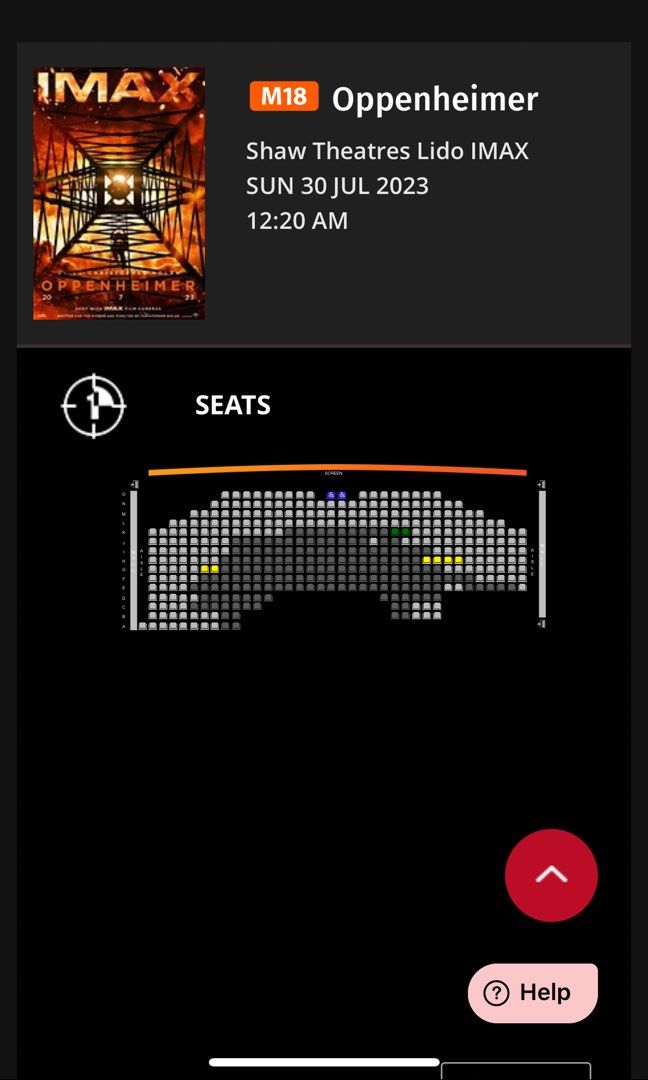 Oppenheimer LIDO IMAX MOVIE TIX, Tickets & Vouchers, Event Tickets on Carousell