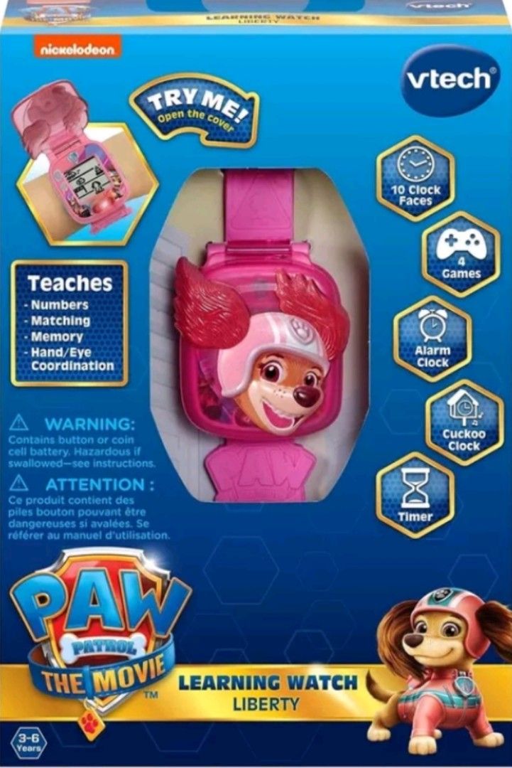 PAW PATROL WATCH GAME TIMER CLOCK Chase blue, Hobbies & Toys, Toys ...