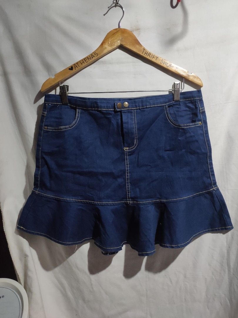 PLUS SIZE KIKAY STYLE DENIM SKIRT on Carousell