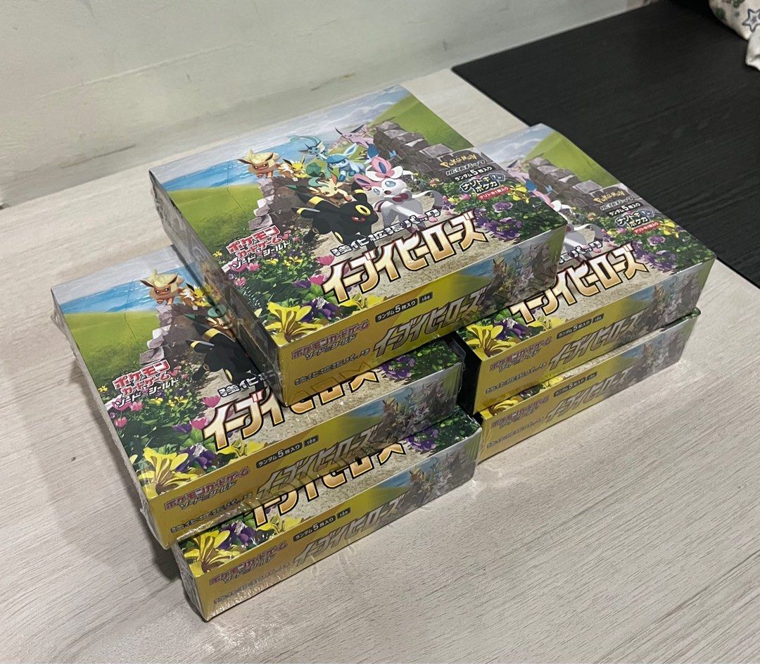 Pokemon Card Box Set Eevee Heroes Japanese 5 Boxes, Hobbies & Toys ...