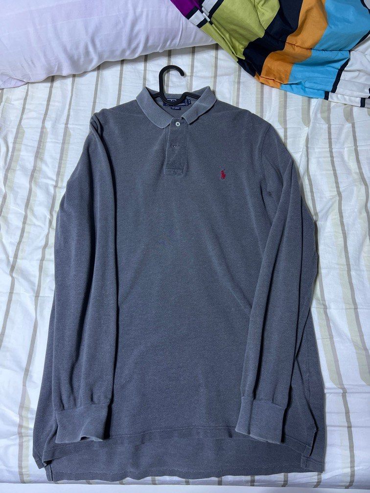 Polo Ralph Lauren long sleeve polo, Men's Fashion, Tops & Sets, Tshirts & Polo Shirts on Carousell