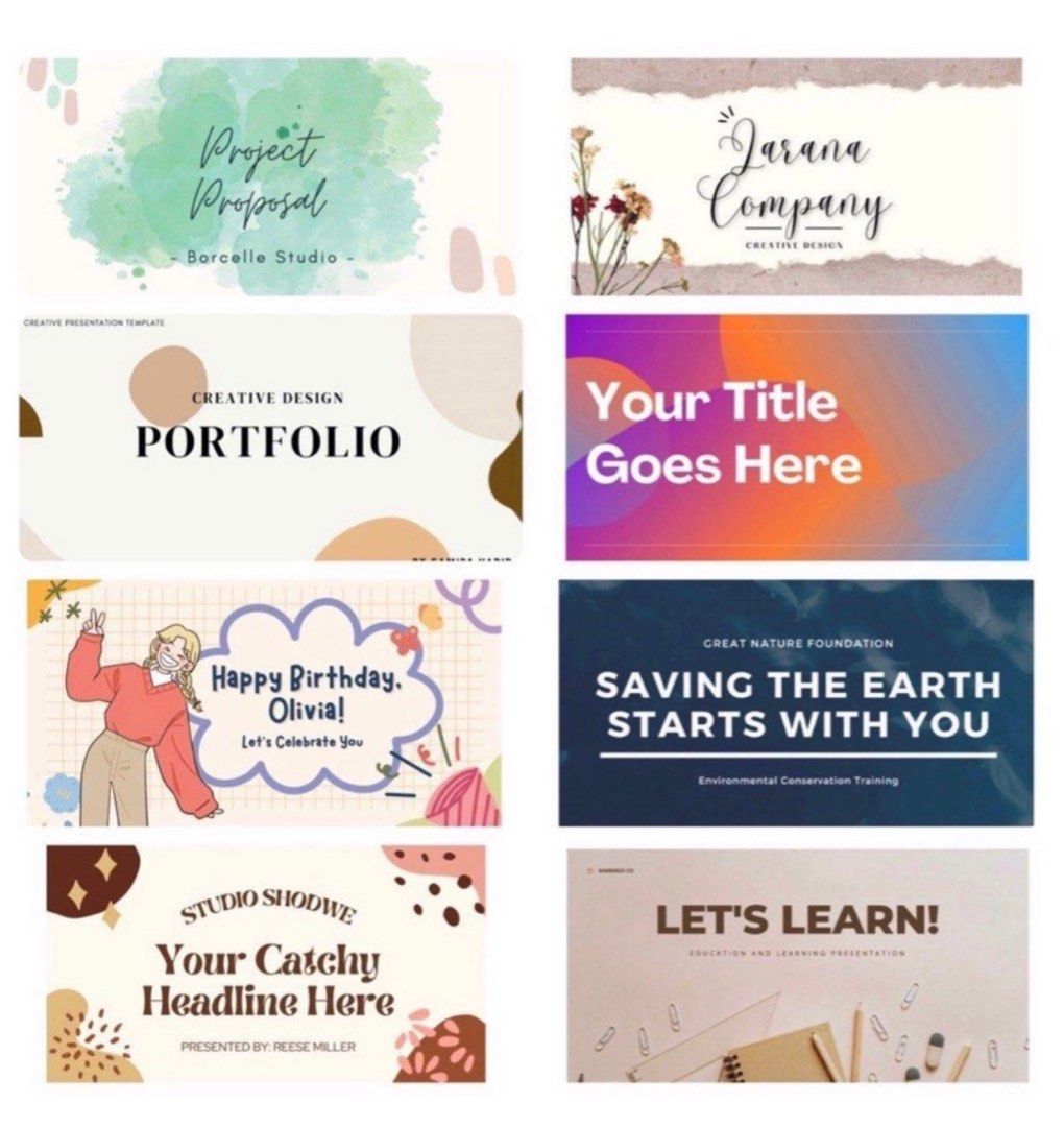 Powerpoint Template/Slides Editable customizable, Everything Else on Carousell