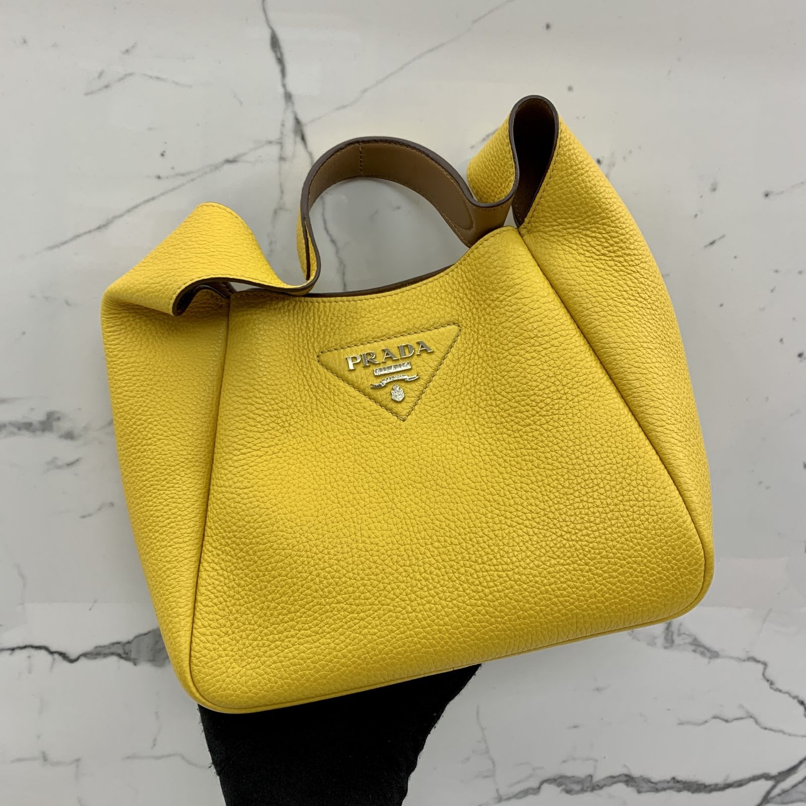 PRADA 1BC127 YELLOW LEATHER HANDBAG 237022024 WE, Luxury, Bags ...