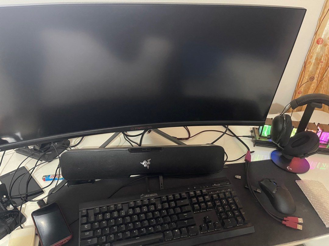Predator X34p curved monitor Razer v2 pro black shark wireless Razer ...