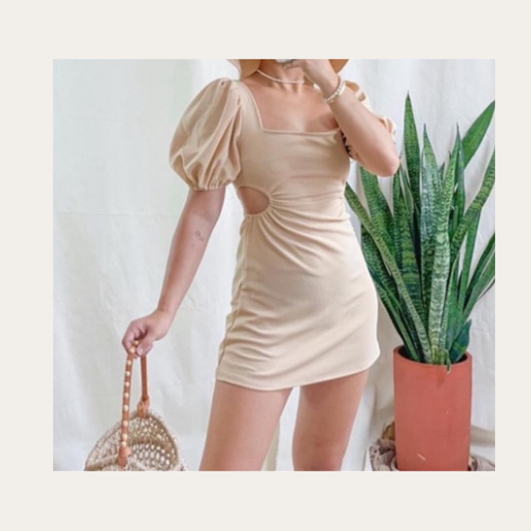 Puff Mini Dress on Carousell