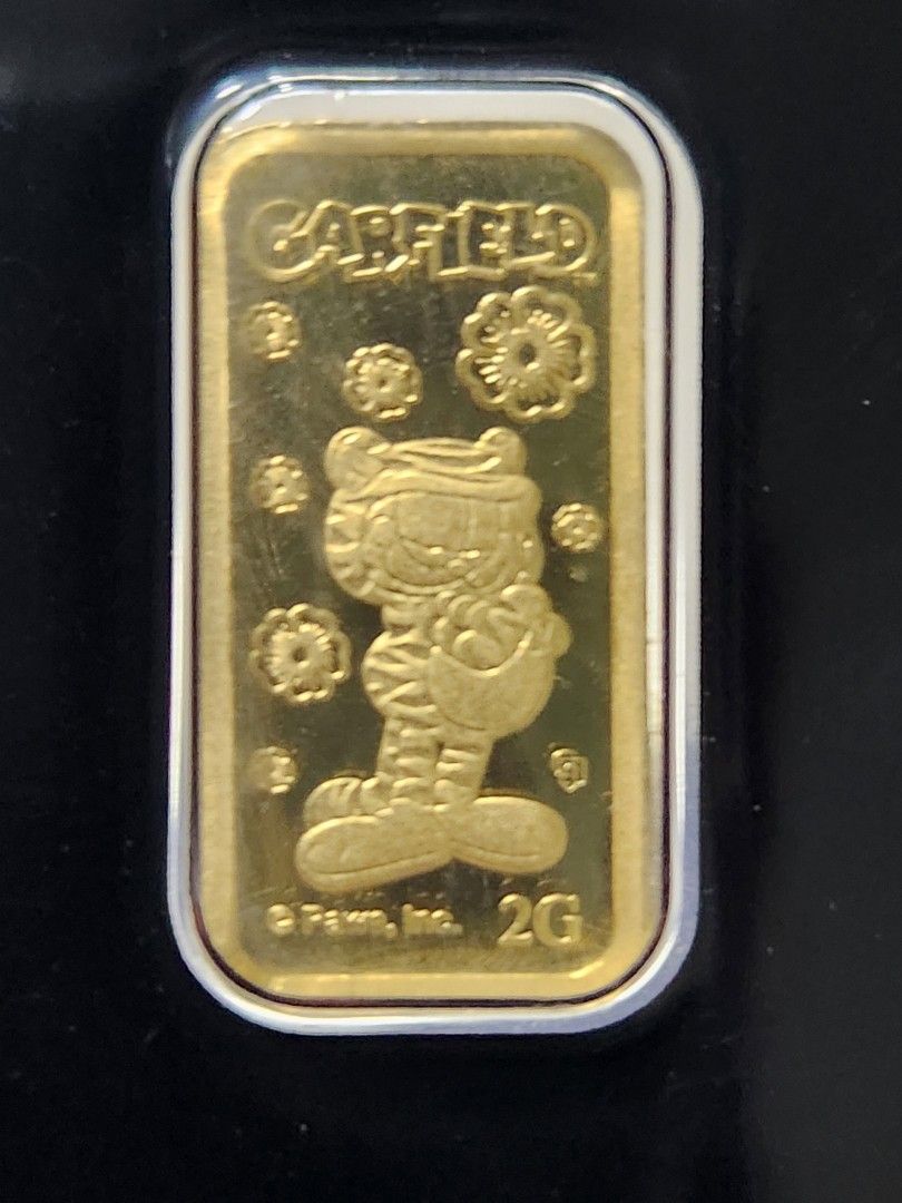 Pure Gold bar Garfield 2grams, Luxury, Accessories on Carousell