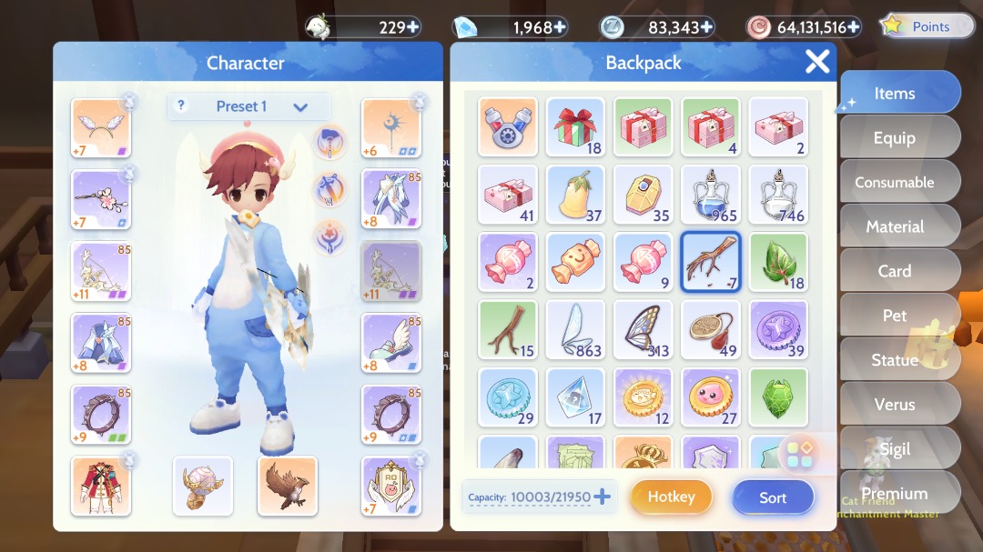 Level 85 Sniper with 26 purple cards and S rank pet Ghost Samurai ...
