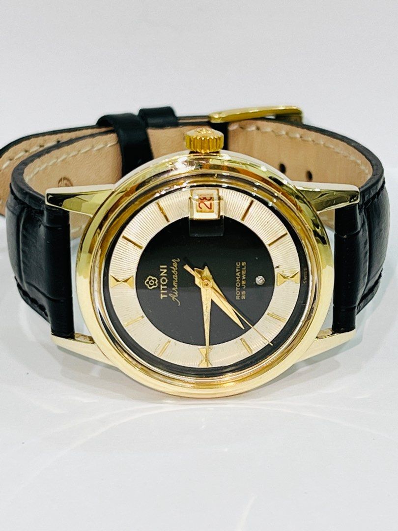 Rare 14K Solid Gold Titoni Automatic Watch(W0776), Hobbies & Toys ...