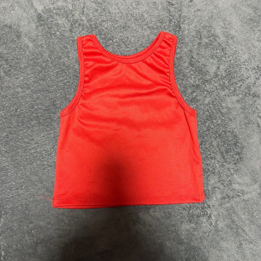 Red Ribbed Tank Racerback Top on Carousell
