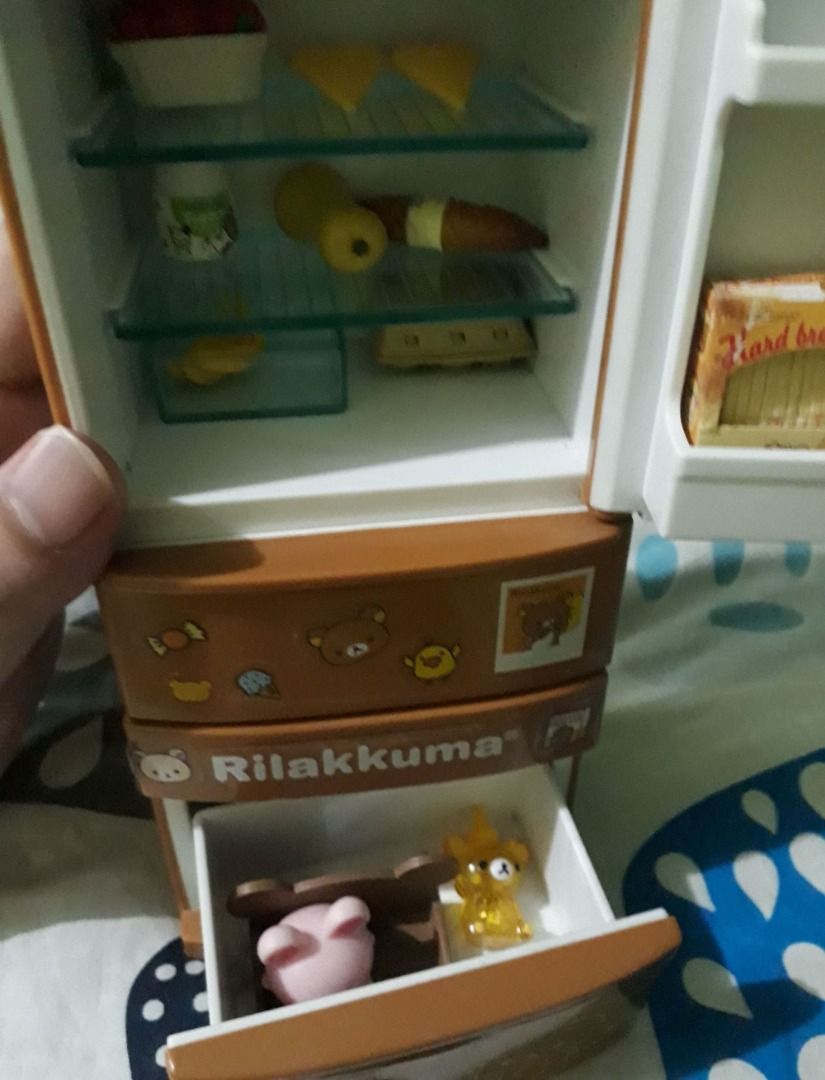 Re-Ment Rilakkuma Refrigerator Miniature Set on Carousell