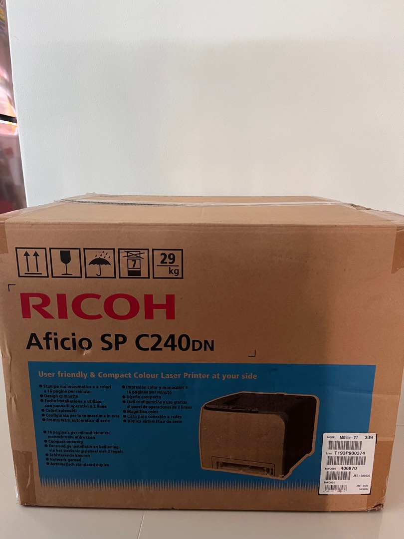 Ricoh Colour Printer Aficio SP C240DN, Computers & Tech, Printers ...
