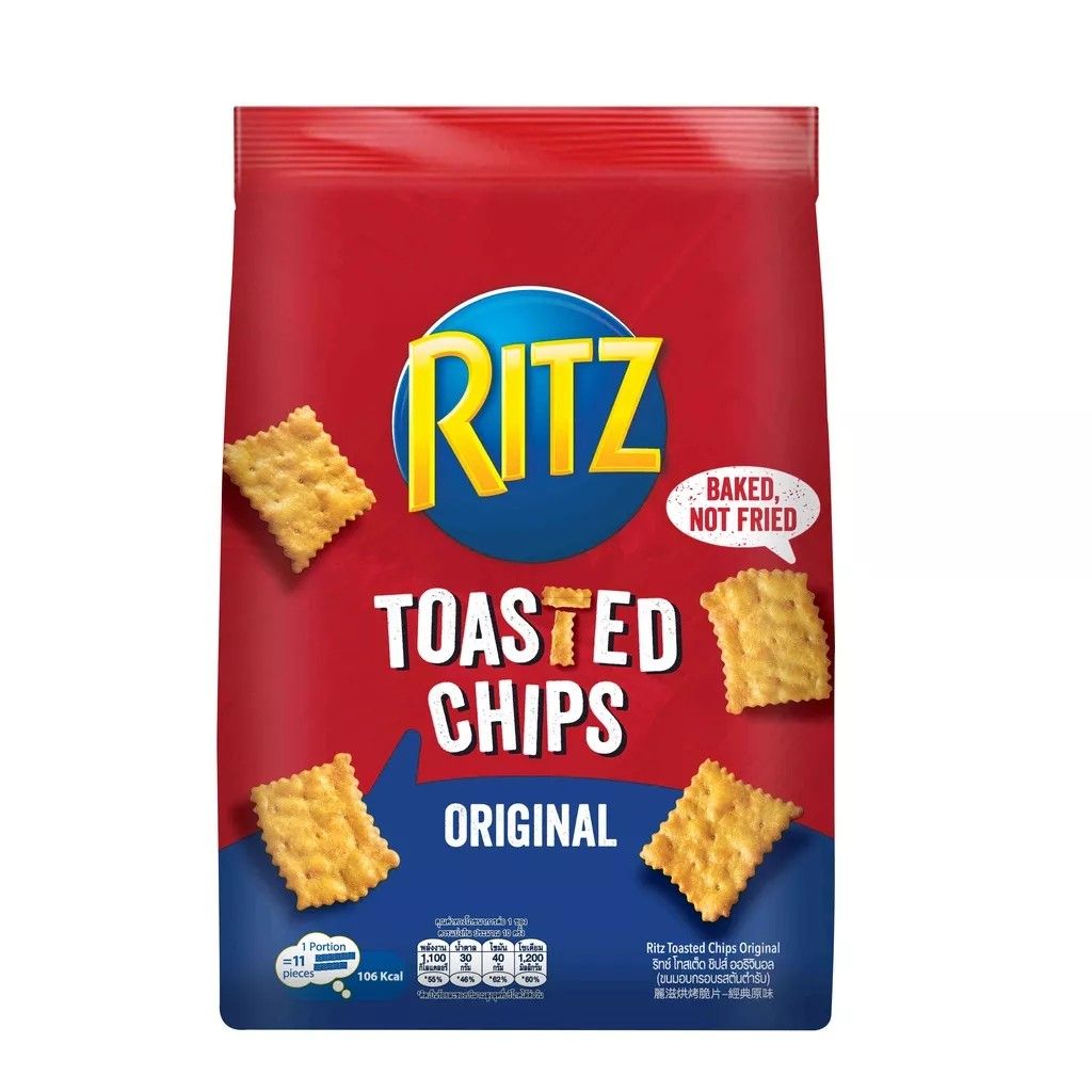Ritz toasted chips cheddar sour cream original biscuit snack ...