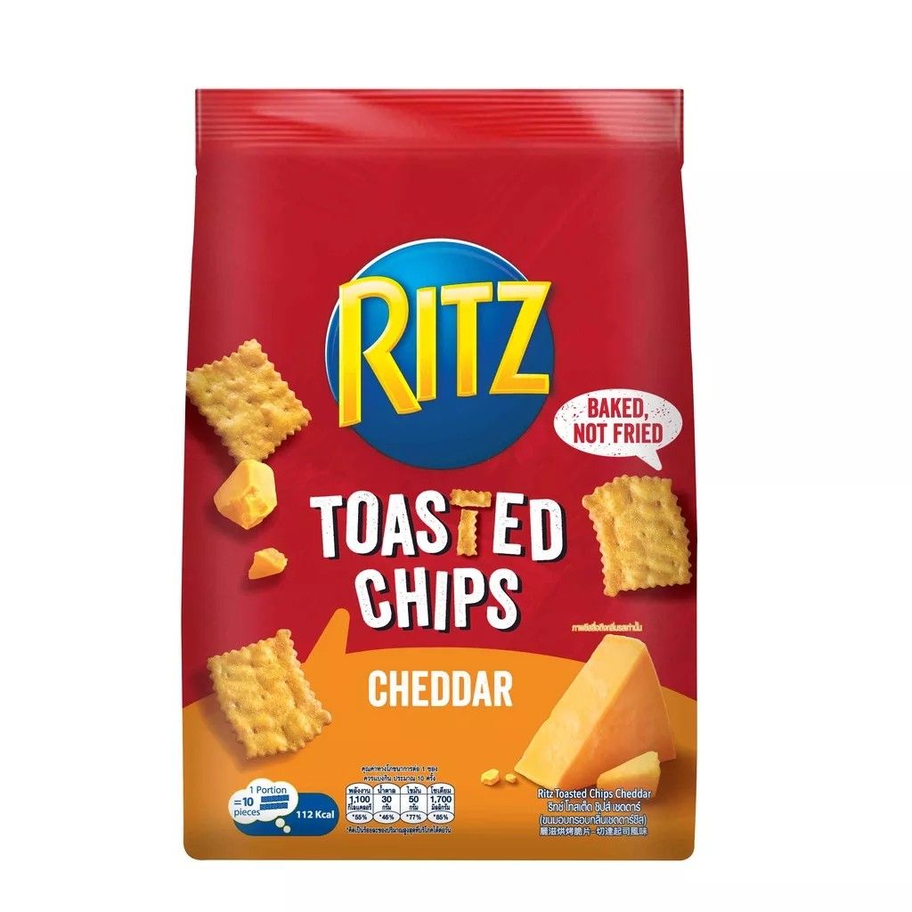 Ritz toasted chips cheddar sour cream original biscuit snack ...