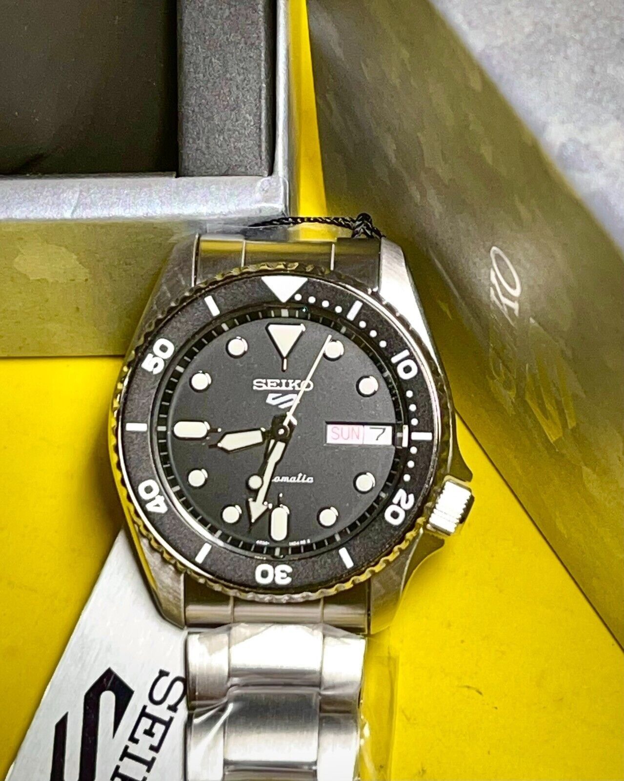 SEIKO 5 Sports MIDI Stainless Steel Bracelet Watch SRPK29K1 38mm SKX ...