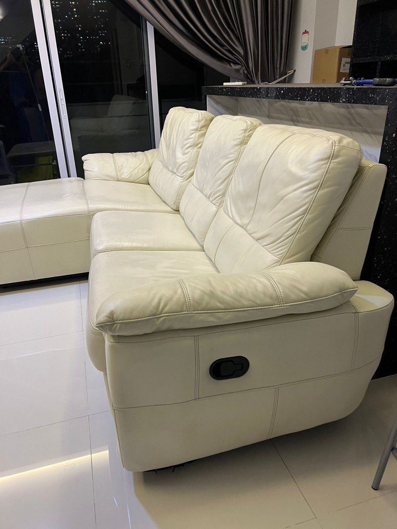 Sofa- Cellini genuine leather, Furniture & Home Living, Furniture ...